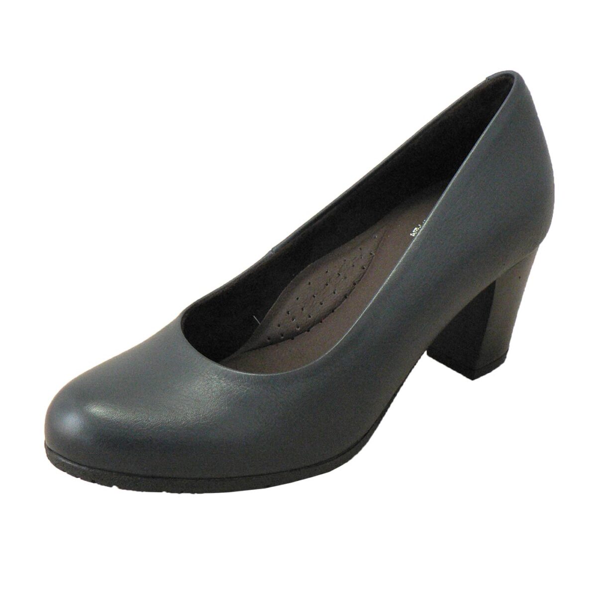 Samaria - Navy - Leather Heel - SUNA Shoes & Accessories