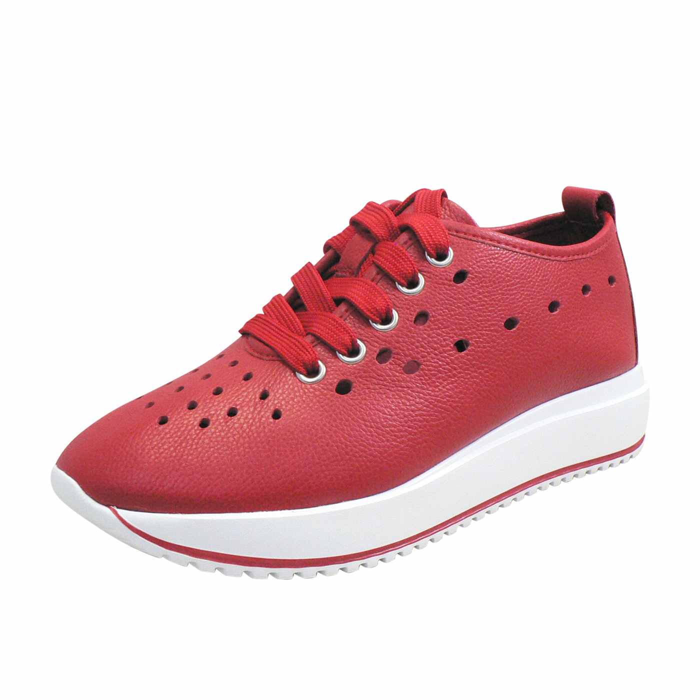 Charlie - Red - Platform Sneaker - SUNA Shoes & Accessories